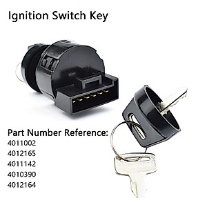 Ignition Switch with Key 3 Position Off/On/Start Compatible with Polaris Sportsman 400 500 570 600 700 800 Ranger 400 425 500 570 700 800 900 1000 RZR 570 800 900 XP 1000 &More Replace 4011002 4012165