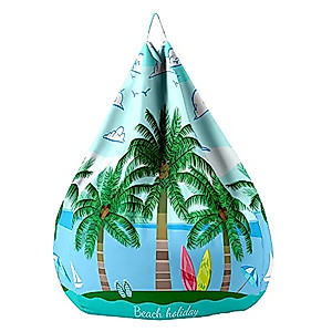 Morbuy Bean Bag Chair Cover for Kids Adults (No Filler), 3D Palms Soft Lazy Sofa Bed Cover Washable Oversized Storage Bean Bag Cover for Living Room, Indoor, Outdoor (S,Clouds)