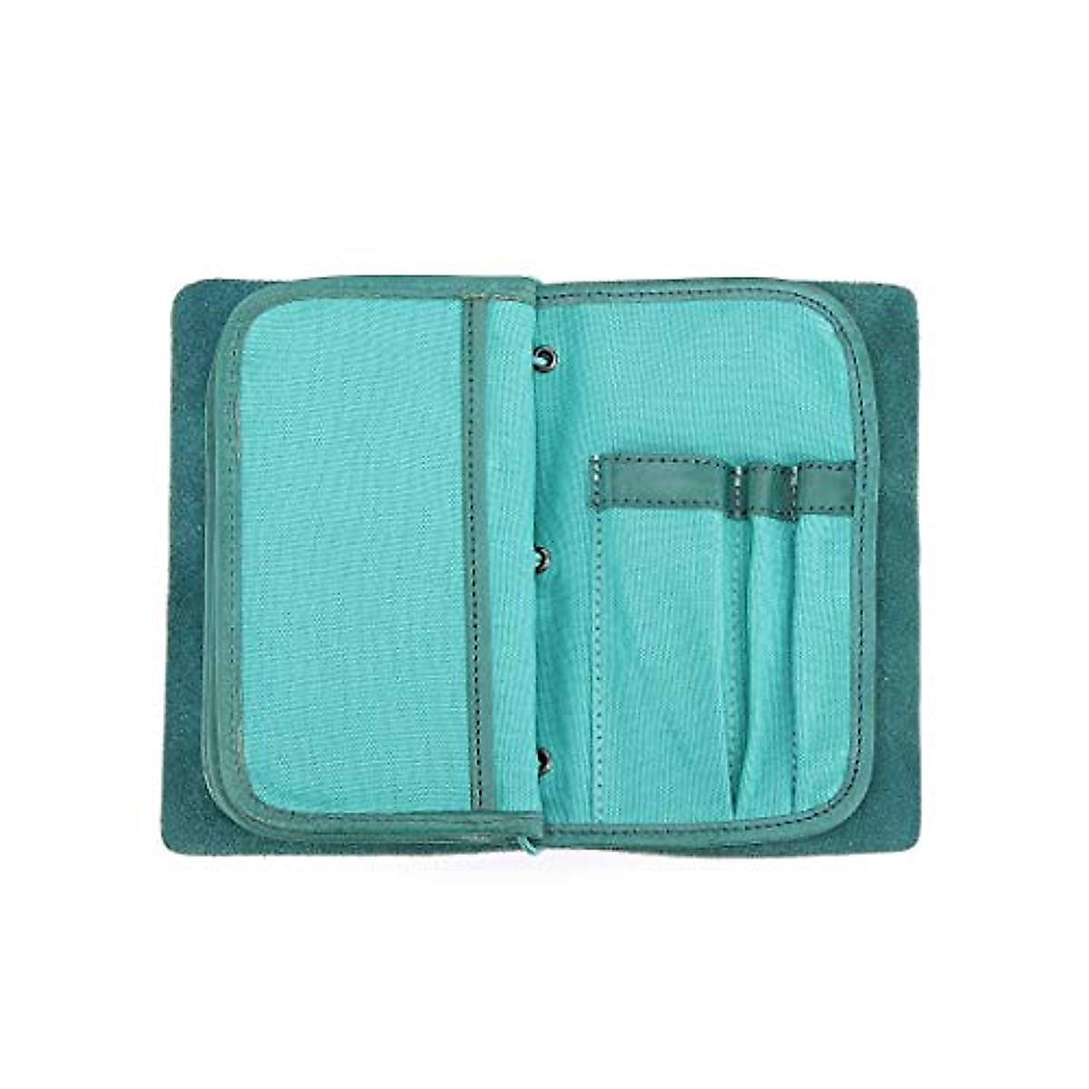 OLD TREND Leather Clutch Nomad Organizer Wallet (Aqua)