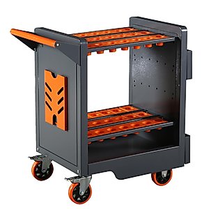 LYREIGN CNC Tool Holder Utility Carts, CNC Machine Tools Trolley, CNC Tool Holder Transfer Cart, Mobile CNC Tool Cart for Mechanic Factory Garage