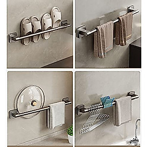 SEIFE Wall Mounted Towel Rack Towel Rack Towel Rails Bars Bathroom Towel Holder Rack for Bath Kitchen Necklace Holder Wall Mounted Chrome Stainless Steel for Shower Room,Room Cabinet Bathroom Shelves