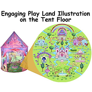 Unicorn Kids Play Tent | Extraordinary Magical Unicorn Pop Up Tent for Children Girls & Boys | Enjoy Indoor and Outdoor Imaginative Play | Foldable Playhouse Toy Gift