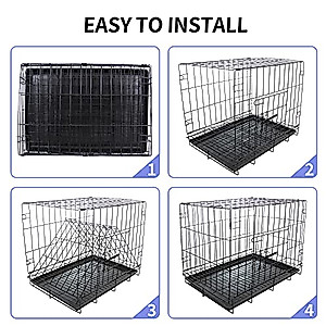 Daorfaa Dog Crate Cage, Collapsible Home for Cat Ferret and Small Animals (Weight up to 8 pounds) 20L x 14W x 17H Inches, Black