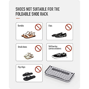 Baffect Hanging Shoe Organizer 4 pieces,Shoe Holder Foldable Wall Mounted Shoe Rack Hanging Shelf for Shoes Storage Rack Wall Shelf for Shoes (Gray)