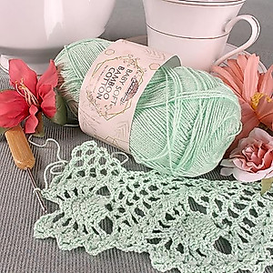 JubileeYarn Baby Soft Bamboo Cotton Yarn - 50g/Skein - Midnight Black - 4 Skeins