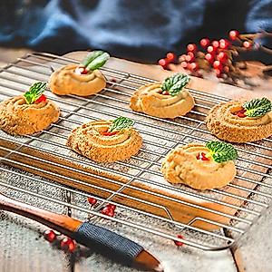 2 Pack Cooling Rack for Baking Stainless Steel, Heavy Duty Wire Rack Baking Rack, 11.7" x 9.4" Cooling Racks for Cooking, Fits Small Toaster Oven, Dishwasher Safe