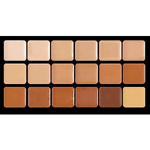 Graftobian HD Glamour Creme Foundation Warm Super Palette - 18 High Definition Warm Undertone Cream Shades
