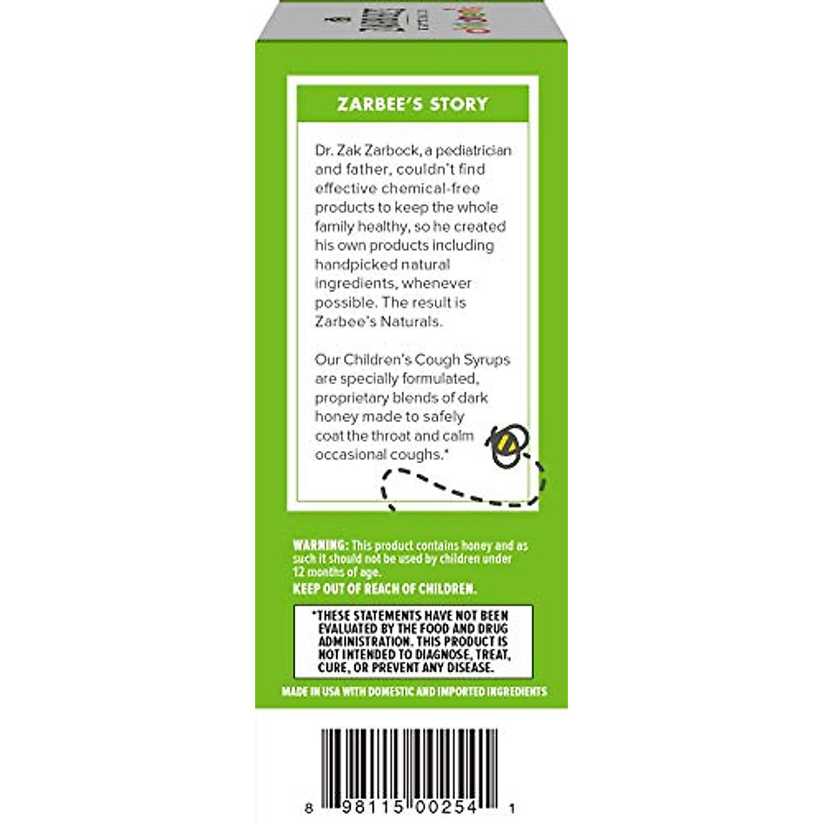 Zarbee's Children's Cough Syrup + Mucus Daytime, Grape 4oz