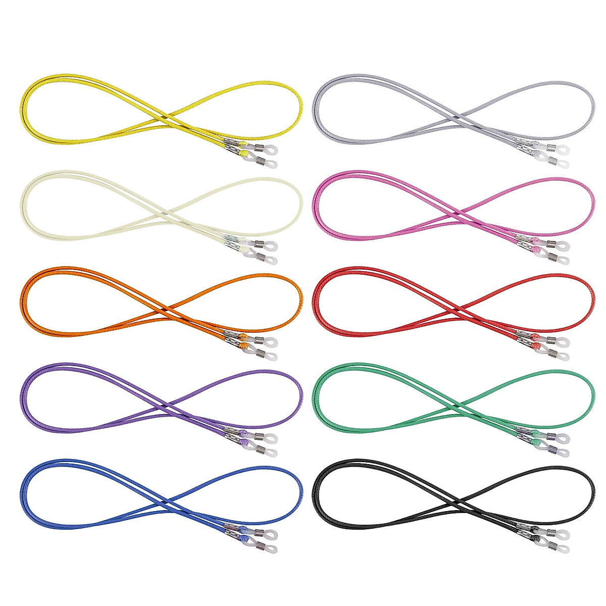 Hifot Eyeglasses Strap Eyewear Retainer 10 Pack, Sunglasses Reading Glasses Holder Strap for Men Women, Spectacles Chain Lanyard Cord