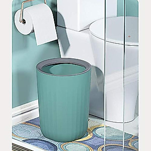 Hosaire. Waste Basket Trash Can Kitchen Waste Basket with Cover for Bathroom Home Office Dorm Kids Room 1 Pcs, Purple, 2431.5CM