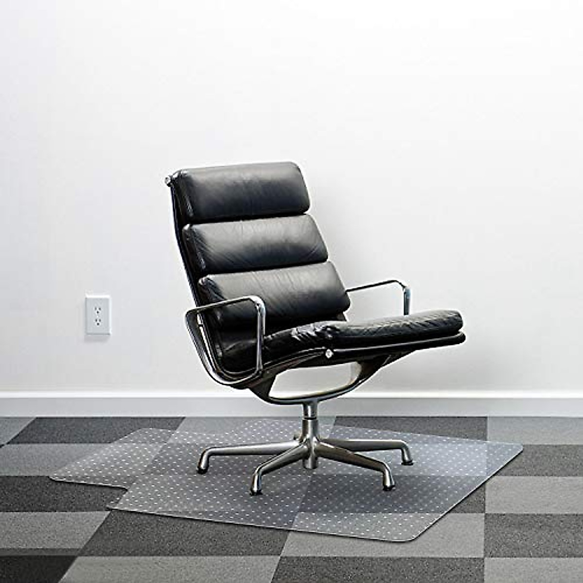 Azadx Chair Mat for Carpet Floor Office Chair Mat for Low, Standard and No Pile Carpeted Floors Plastic Desk Chair Mat on Carpet for Easy Rolling Durable Carpet Protector Mat (30 x 48'' Lipped)