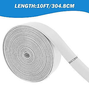 1Set Vinyl Straps for Patio Chairs Repair, 2" x10ft PVC Lawn Chair Webbing Heavy-Duty Weatherproof Patio Chair Replacement Straps with 10 Rivets for Outdoor Lawn Furniture Chair Lounge, White.