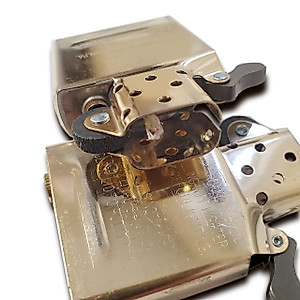 Zippo Inside Guts Brass Finish (No Outside Case) Only Inside Insert