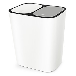 Yardwe Trash Can with Lid Container with Lid Bin with Lid White Bins Trashcan with Lid White Garbage Can White Trash Can Garbage Can with Lid Home Wastebasket Dust Bin Small Pedal Plastic