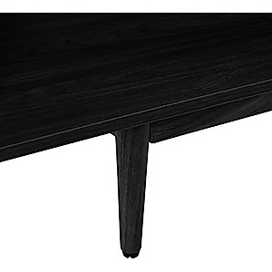 Crosley Furniture Liam Medium Vinyl Record Storage TV Stand and Entertainment Center, Media Console, Black