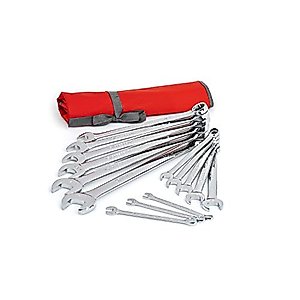 Crescent 14 Piece 12 Point SAE Combination Wrench Set with Tool Roll - CCWS4