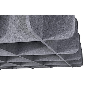 Lumeah Acoustic Cloud | Sound Proofing, Decorative Sound Dampening Hanging Installation | Stunning Adjustable Height Design Acoustic Panel Ceiling Fixture | 55” W x 55” L x 9” H | Taupe