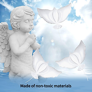 Prasacco 4-Piece White Dove Balloons, Biodegradable Funeral Decorations, Party Supplies for Memorial, Wedding, Engagement, Birthday, Anniversary