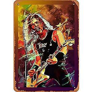 Wanfst Artist1 James Hetfield Metal Tin Sign Poster Vintage Art Wall Decor 12 x 8 inch