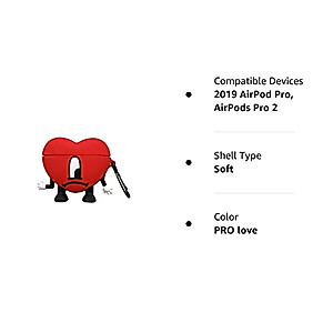 3D Cool Spacecraft Design Boys Men Soft Protective Cover Compatible for Airpod Pro Charging Case (PRO Love)