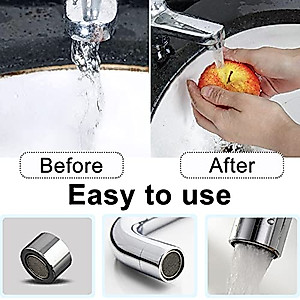 6 Pcs Faucet Aerator 22 mm Screw on Aerator for Sink Faucet Sink Faucet Aerator Replacement for Bathroom Kitchen and Garden