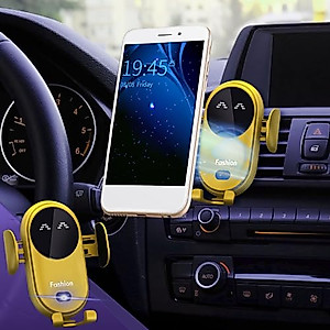 2-IN-1 Car Phone Holder, Smart Infrared Sensor Car Wireless Charger, Phone Holder Stand Car Dashboard Mount, Suitable for Car Navigation Perfect for Car Decor #