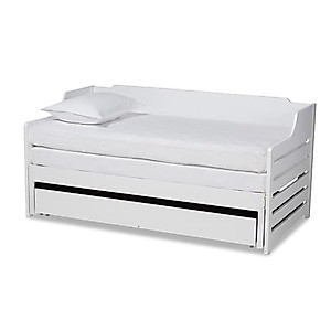 BOWERY HILL White Expandable Twin Size to King Size Daybed