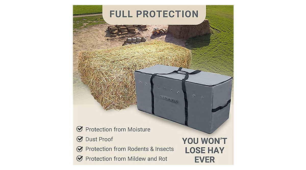 CIRAVI Hay Bale Storage Bag - Heavy Duty & Waterproof Storage Solution