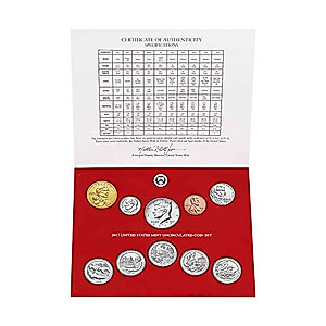 2017 P&D US Mint 20-Coin Uncirculated Mint Set Original Government Packaging/COA Dollars, half, quarters, nickel, penny US Mint Brilliant Uncirculated