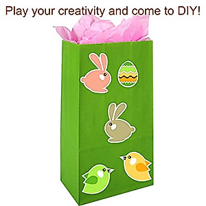 KEYYOOMY Small Paper Bags Green Party Goody Bags for Party (24 CT, 3.5 X 2.4 X 7.1 In)