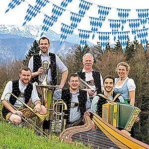 DmHirmg Oktoberfest Decorations,98 Feet Pennants Flag Banner,for Oktoberfest Cover, Letter Banner for Oktoberfest,Festival Flag Oktoberfest Party Decorations (3Pack)