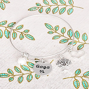 AHAETH Gaga Gifts for Grandma from Grandkis Bracelets Gaga Birthday Jewelry Gaga Bracelet