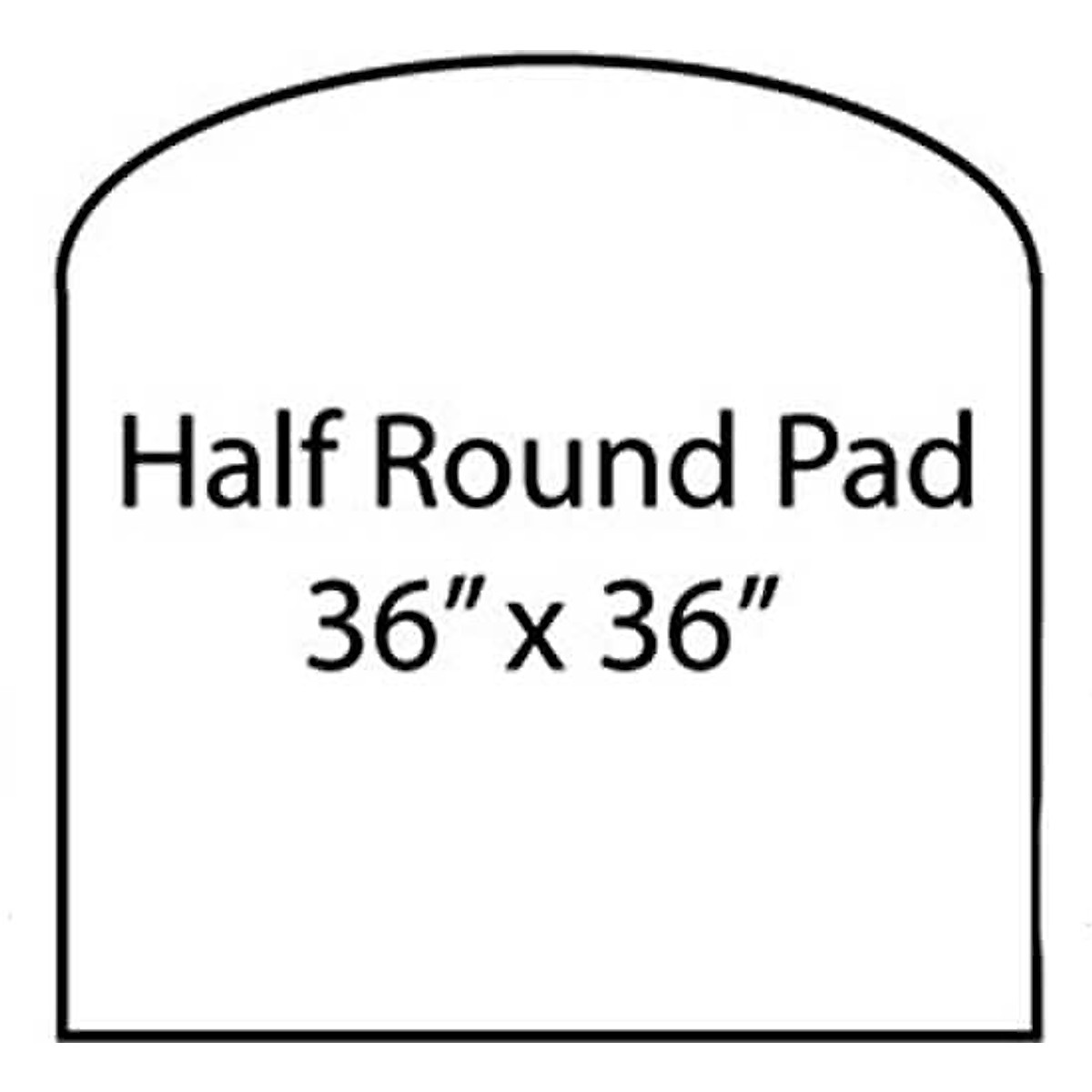 The Blue Rooster Flexible Fire Resistant Chiminea Pad 36" - Half Round CPSC Certified Firepit mat, Thick 6mm Pad Protects Deck, Patio, and Cushions Knees When Adding Wood to The Fire.