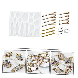 LIGHTAOTAO 1 Set Tray Mold Silicone Molds Resin Tray Mold Molds for Epoxy Resin Silicone Hairpin Molds Student Stationery Pendant Metal Simple Cake Mold Stencils for Crafts Hairpin Mold