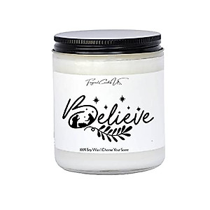 Believe,christmas candles,Christ candle,christmas gift,Religious Gifts for Christmas,Gift of Joy,Spiritual Gifts,gifts for, brother in law christmas gifts,christmas eve box (Love Spell)