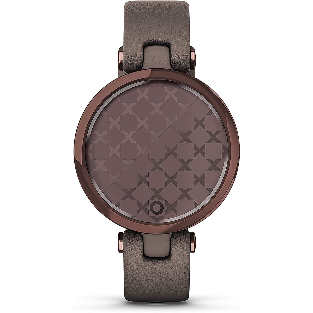 Garmin Lily™, Small Smartwatch with Touchscreen and Patterned Lens,Heart Rate Monitor Dark Bronze