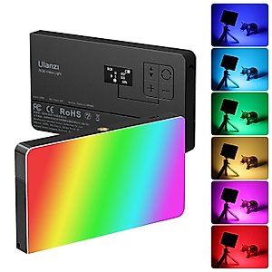 ULANZI PL-01 RGB Video Light, Portable RGB Camera Light with 4000mAh Battery, 360° Color 20 Light Effects, CRI≥95 2500-9000K LED Panel DSLR Photography Lighting for YouTube, Video Conference, Vlogging
