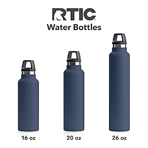 RTIC 26 oz Vacuum Insulated Water Bottle, Stainless Steel Metal, Double Wall, BPA Free, for Hot and Cold Drinks, Navy