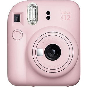 Fujifilm Instax Mini 12 Instant Camera Blossom Pink + Fuji Film Value Pack (40 Sheets) + Shutter Accessories Bundle, Incl. Compatible Carrying Case, Quicksand Beads Photo Album 64 Pockets