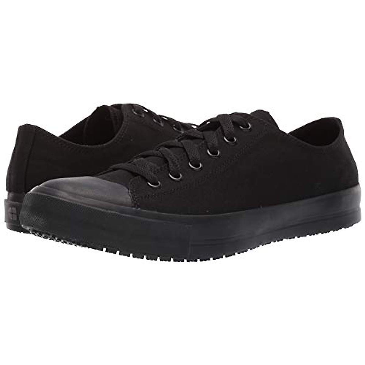 Shoes for Crews Delray, Men's, Women's, Unisex Canvas Work Shoes, Slip Resistant, Water Resistant, Black, Men's 12 / Women's 13.5