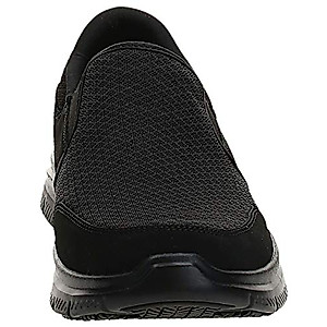Skechers Men's Black Flex Advantage Slip Resistant Mcallen Slip On - 9.5 D(M) US