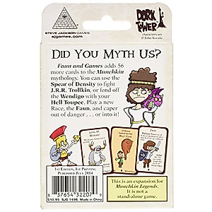 Steve Jackson Games Munchkin Legends 2 – Faun and Games Card Game (Expansion) | 56-Card Expansion | Adult, Kid & Family Game | Fantasy Adventure RPG | Ages 10+ | 3-6 Players | Avg Play Time 120 Min