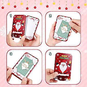 Christmas Gift Card Holder Boxes: 8PCS Gift Card Holder with Lids and Greeting Card Holiday Tins Holders for Christmas Party Favors