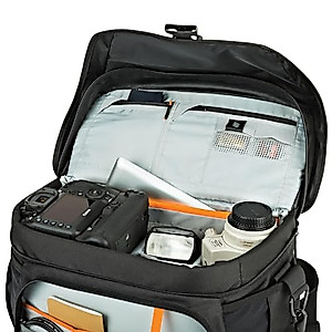 Lowepro LP37142, Nova 200 AW II Messenger Case, Camera Bag, Customizable, Portable, Fits 1-2 Pro DSLR with attached 24-105mm, Compact Drone, 3-5 Additional Lenses, Flash, Black