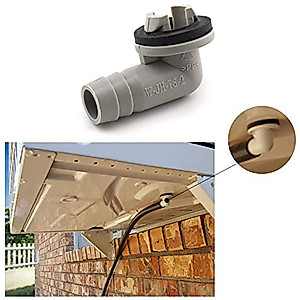 SDTC Tech Air Conditioner AC Drain Hose Elbow Connector Fitting Condensate Draining Adapter Part with Rubber Ring, 3/5 Inch(15mm)