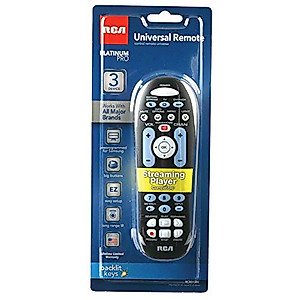 RCA RCR313BE Big Button Three-Device Universal Remote, Black