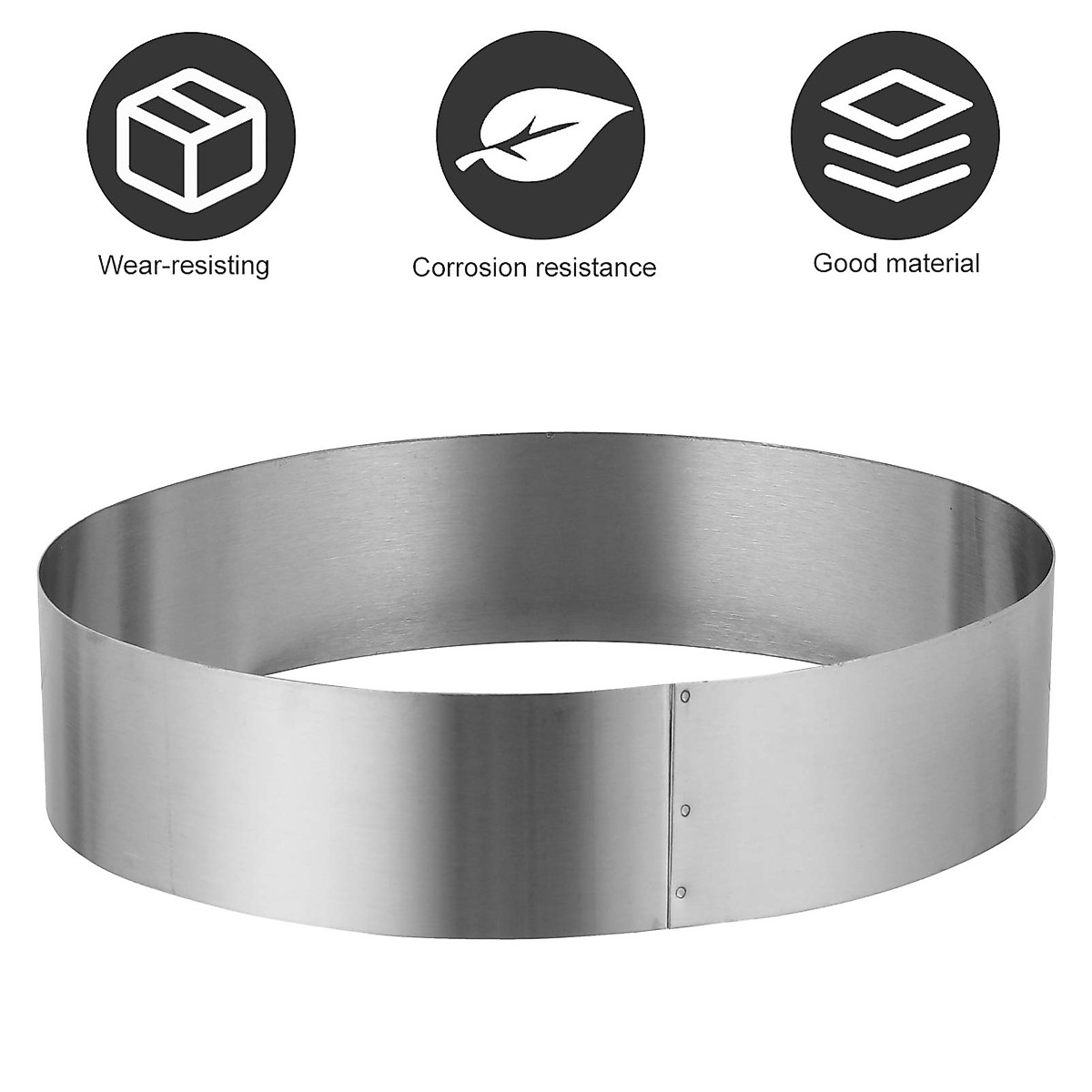 Hemoton 3PCS Cake Ring Stainless Steel Cake Molds Cake & Pastry Rings Oval Mould Cheese Rings Baking Ring Sushi Mold Baking Tool for DIY Home Kitchen Rice Ball Chocolate 3pcs