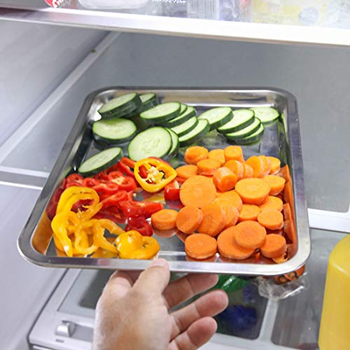 Lily’s Home Mess-Free Bamboo Cutting Board With Slide Out Drawer Tray, Large