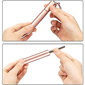 Collapsible Reusable Telescopic Metal Straws 3 pack Stainless Steel Brush Drinking Straws Foldable Straw Mix (Rose, Black, Silver)