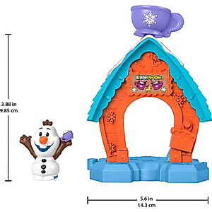 Fisher-Price Little People Toddler Toy Disney Frozen Olaf’s Cocoa Café Playset with Figure for Preschool Pretend Play Kids Ages 18+ Months